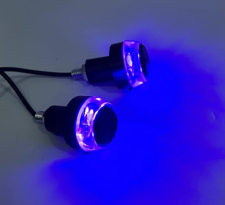 2Pcs Dual Color Handlebar End Turn Signal Indicators | Motorcycle Grip ...