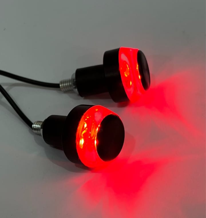 2Pcs Dual Color Handlebar End Turn Signal Indicators | Motorcycle Grip ...