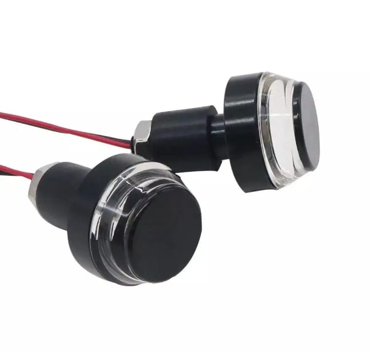 2Pcs Dual Color Handlebar End Turn Signal Indicators | Motorcycle Grip ...