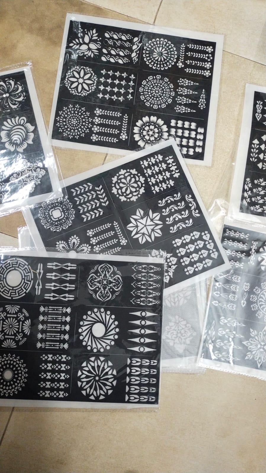 6PCS Mehndi Art Stickers for Hand – Instant Henna Designs, Waterproof ...