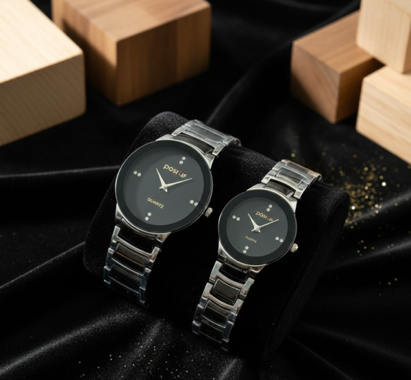 POSITIF Couple Watch Set – Elegant Matching His & Hers Timepieces ...