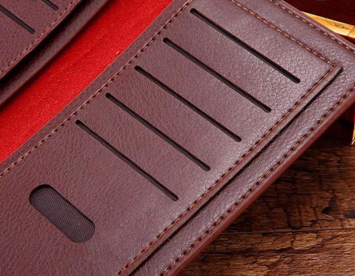 Leather Long Wallet for Men | Slim PU Leather Wallet with Money Clip ...
